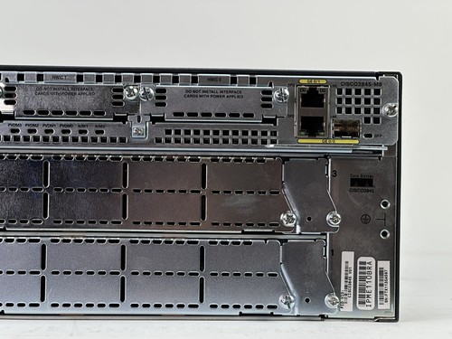 Cisco ISR 3845 Router 2x 1GbE 1x PSU 256MB RAM 64MB CF 4x HWIC slots ...