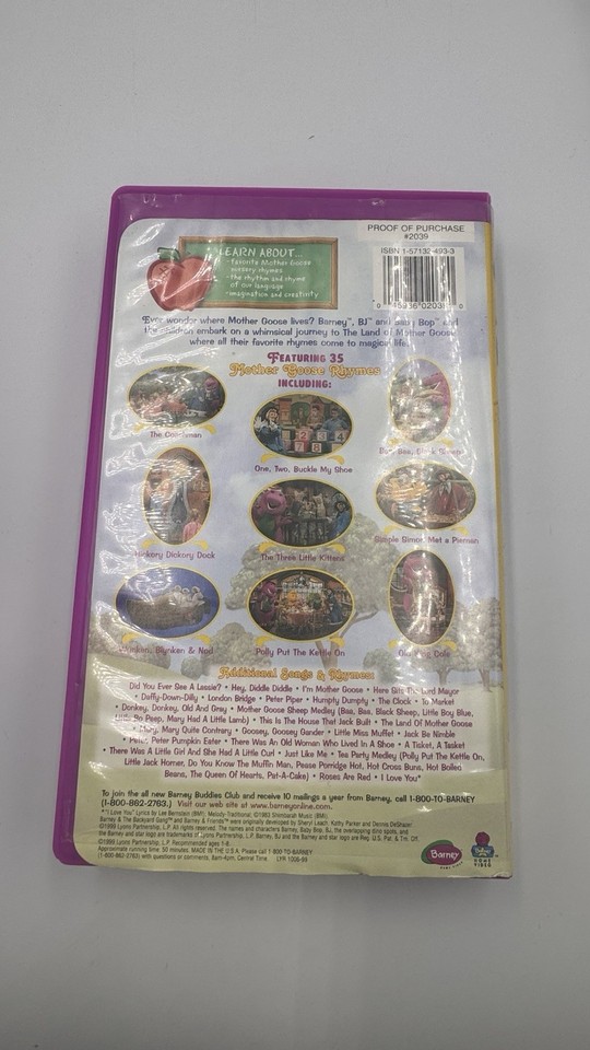 Lot Of 5 VTG Barney & Friends VHS Tapes Various Titles Purple Clamshell ...
