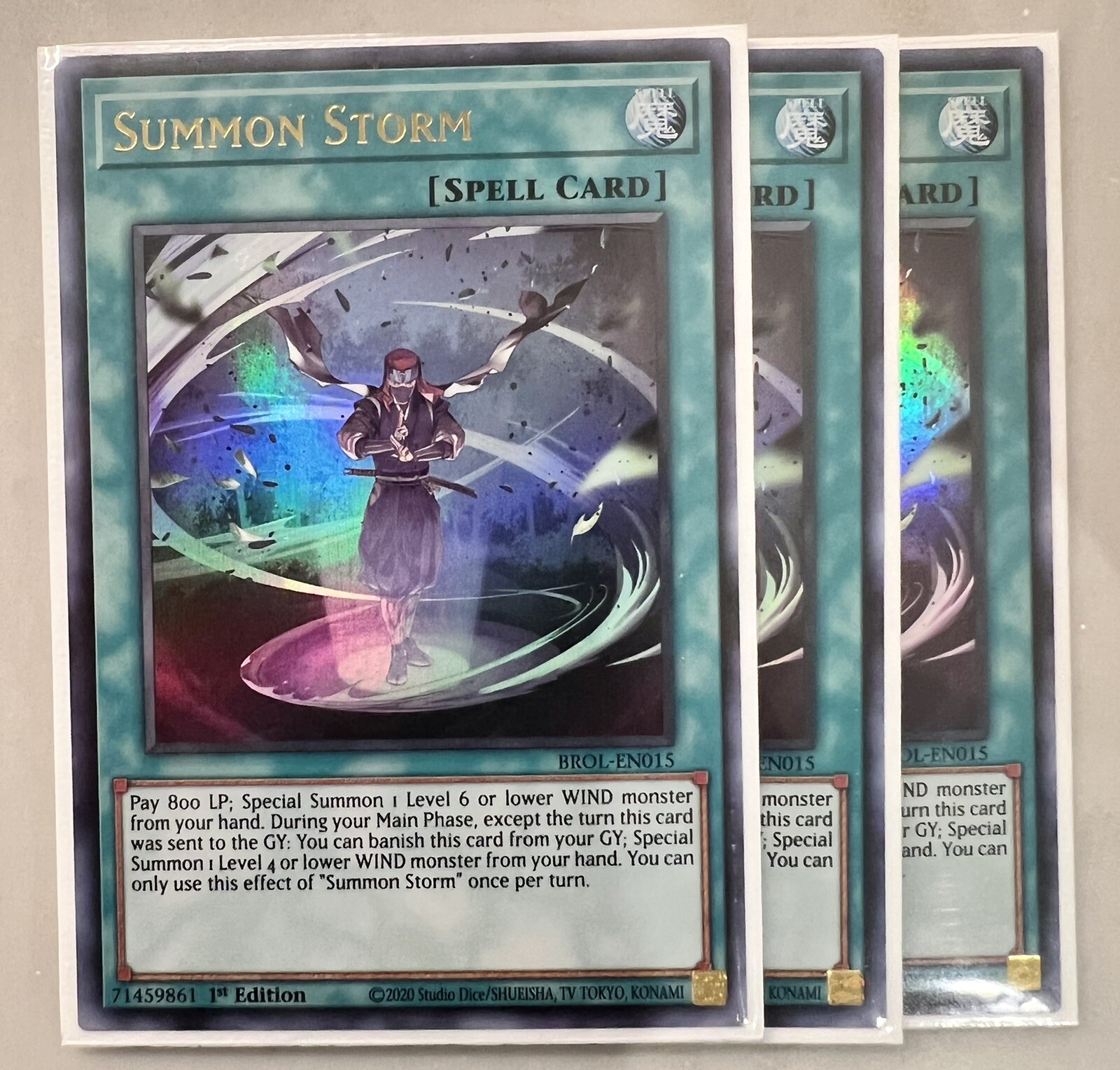 Yugioh! 3x Summon Storm - BROL-EN015 Ultra Rare - 1st ed NM | eBay