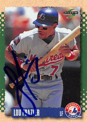 Lou Frazier autographed Baseball Card (Montreal Expos, SC) 1995 Score ...