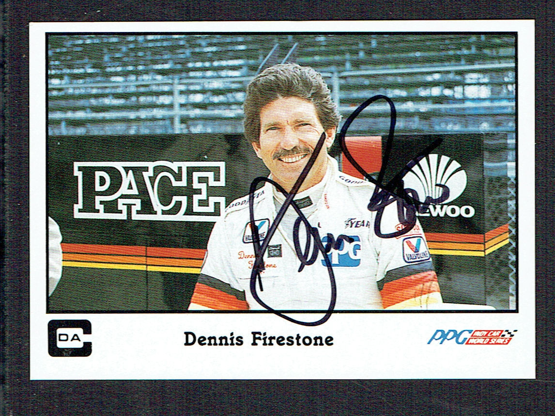 Dennis Firestone #29 signed autograph auto 1986 A&S Racing PPG Indy ...