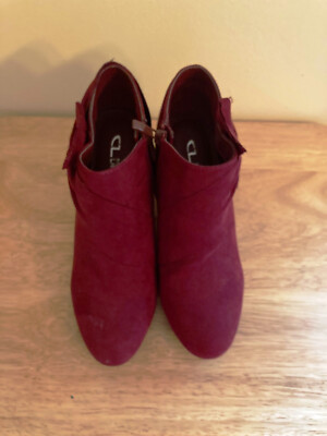 Womens Red Faux Suede CL Chinese Laundry Booties - Free Shipping | eBay