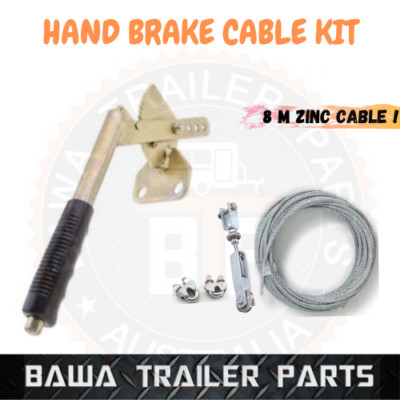Trailer Hand Brake Cable Kit Adjuster Cable Clip Golden Bracket Boat ...