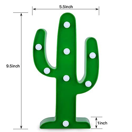 2 Pieces LED Night Light LED Cactus Light Table Lamp Light for Kids ...