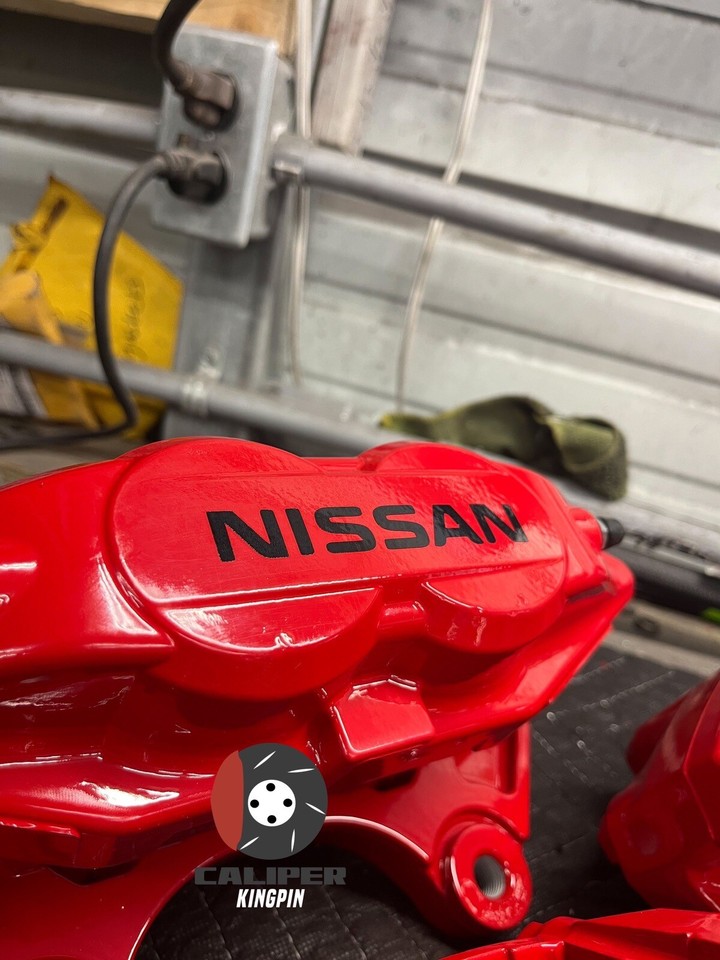 Akebono Big Brake Calipers Powder Coated Gloss Red OEM Nissan 370z ...