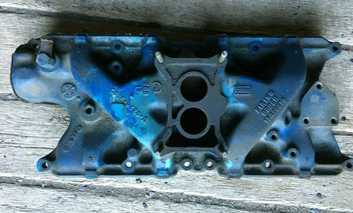 60s OEM Small Block Ford 2 BBL Intake Manifold & Baffle C6OE-9425-A ...