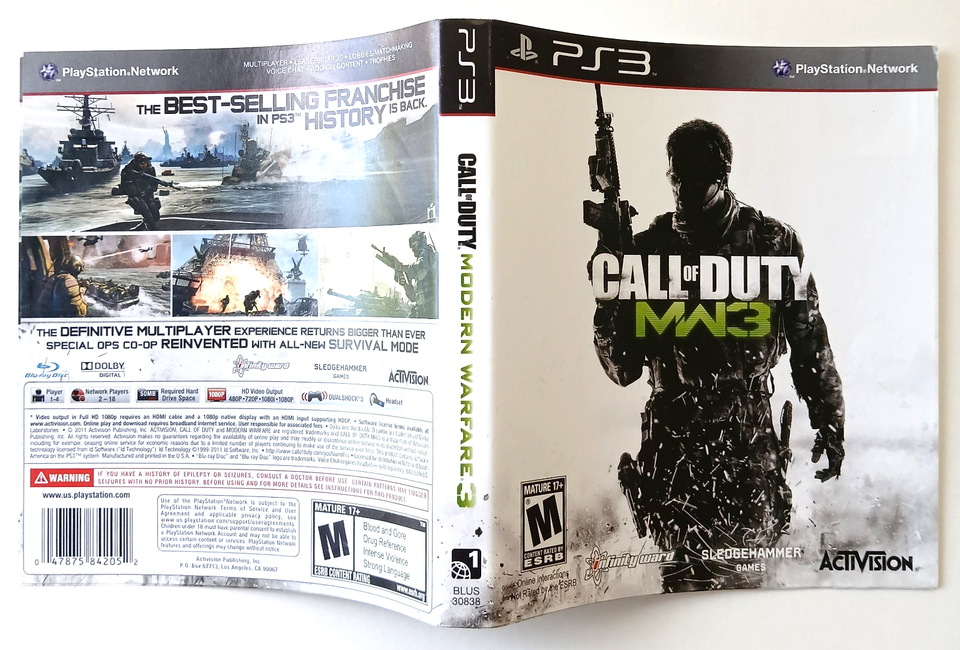 PlayStation 3 PS3 COVER ART - CASE ARTWORK INSERTS ONLY - You Pick ...