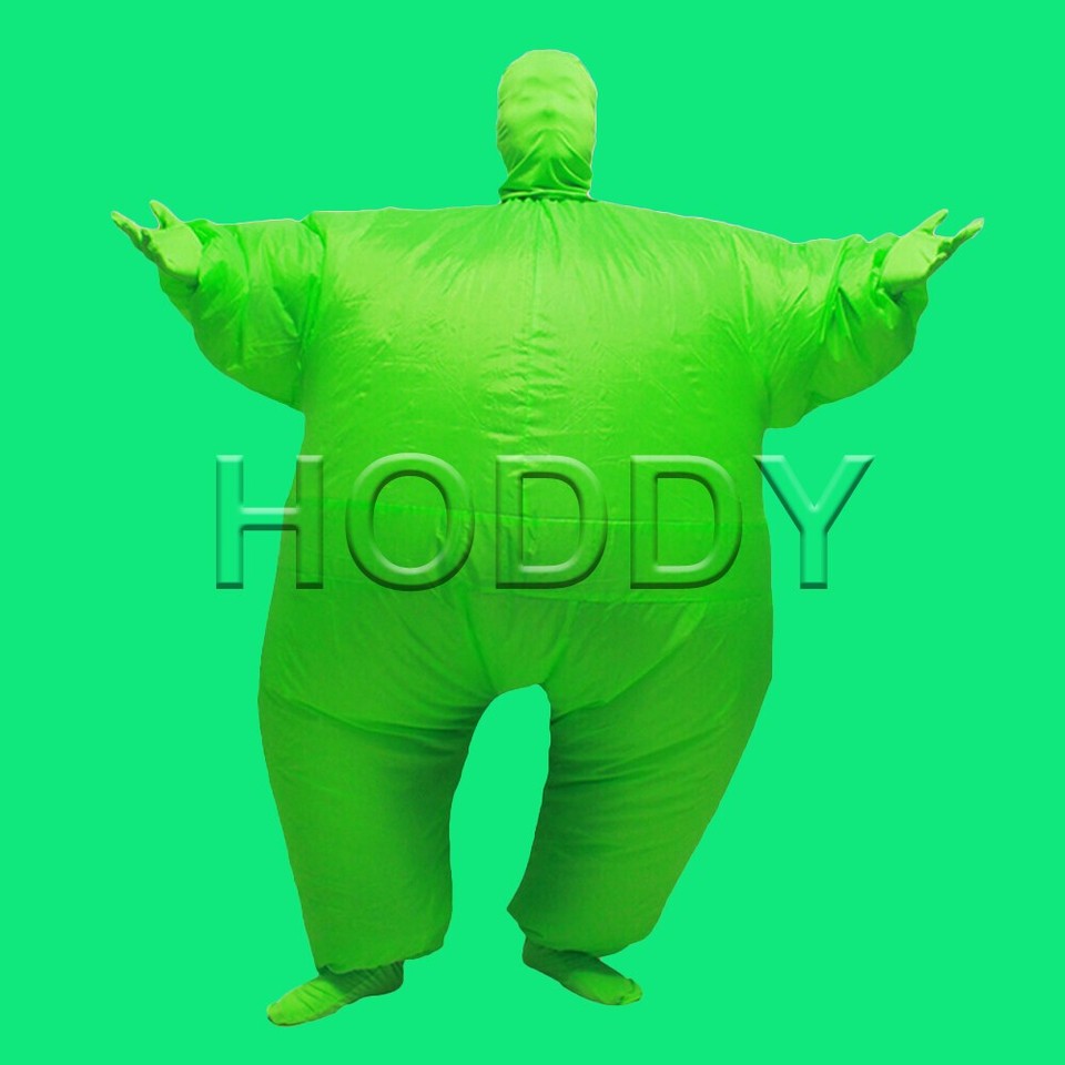 Green Inflatable Fat Chub Suit Fancy Dress Party Costume Cosplay ...