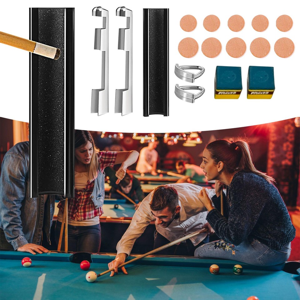Deluxe Table Cue Repair Kit Billiards Pool Stick Tip Chalk Repair Kit ...