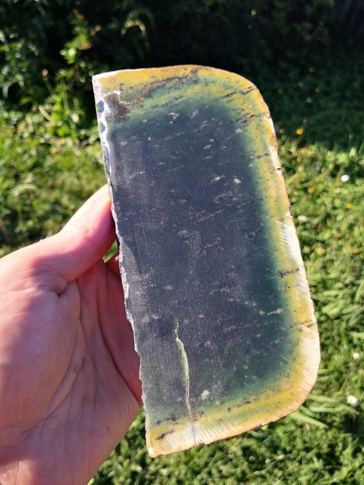Greenstone Pounamu Natural NZ Nelson Nephrite Jade Kokopu Slab lapidary ...