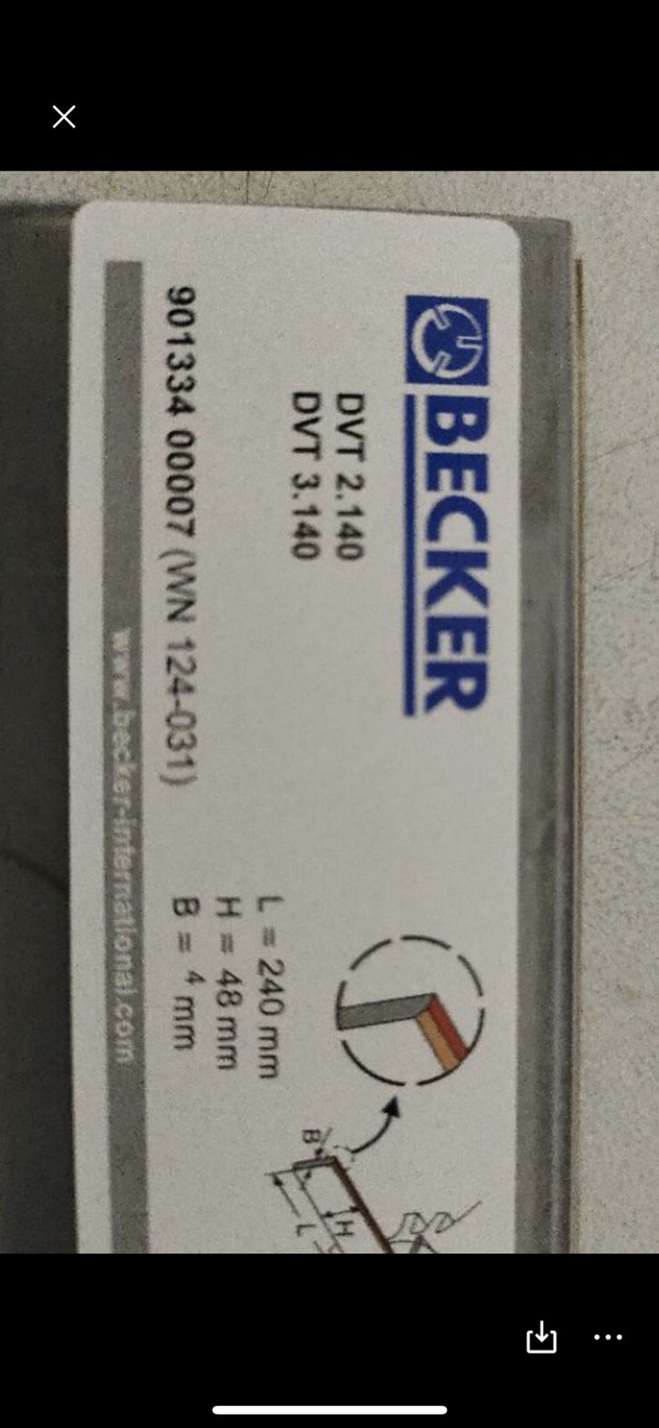 7pcs Carbon Vanes Blades Original Becker DVT 3.140 - DVT 2.140 ...