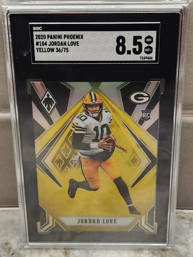 Jordan Love SGC 8.5 /75 Yellow Rookie 2020 Panini Phoenix #104 | eBay