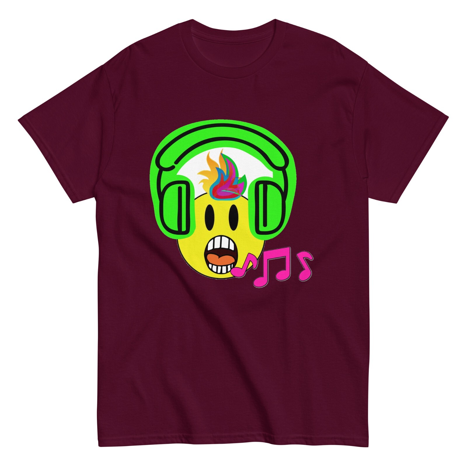 Heavy Metal Smiley Graphic Art Adult T-Shirt (Unisex) | eBay