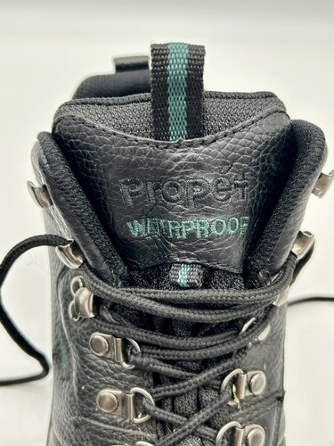 Propet M3188 Cliff Walker Waterproof Black Leather Lace Up Boots Men's ...