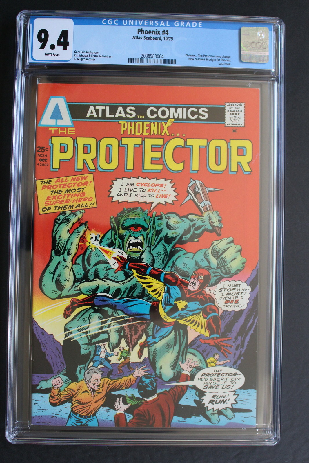 PHOENIX #4 LAST Atlas/Seaboard 1975 ORIGIN 1st PROTECTOR Superhero ...