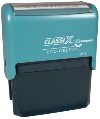 Xstamper Classix ECO GREEN P14 Custom Self-Inking Return Address 7 Line ...