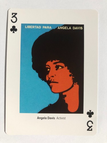 Woman Lady Inspiration Retro Poster Art Piatnik Swap Card: Angela Davis ...