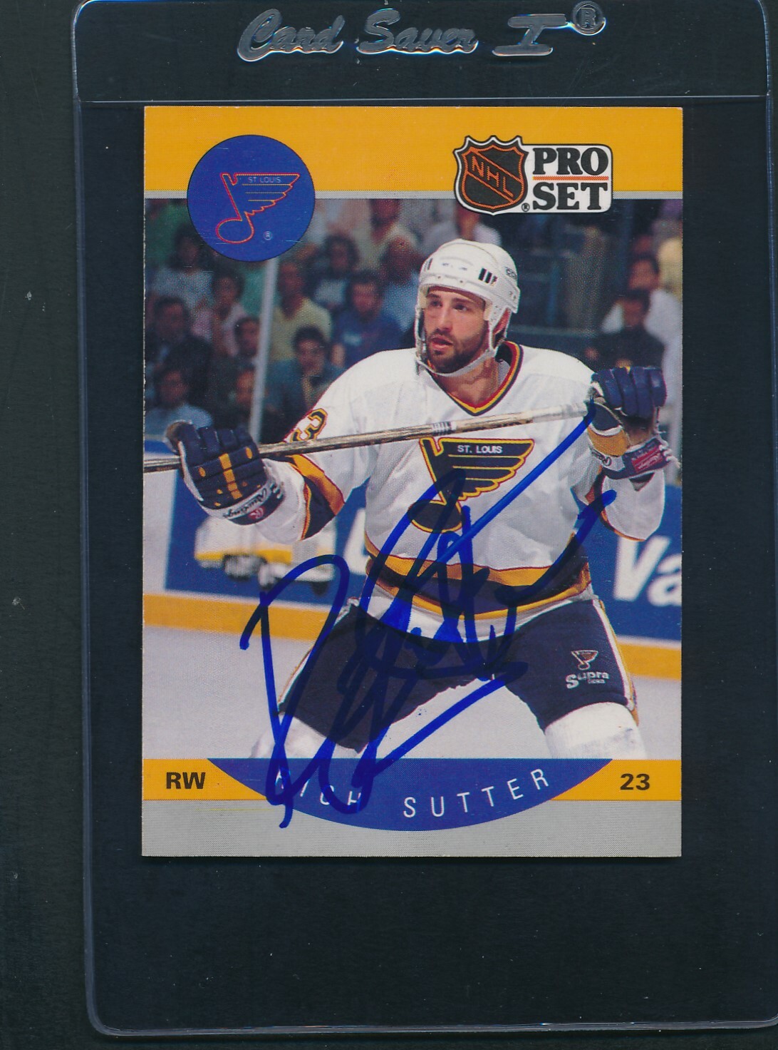 1990/91 Pro Set #272 Rich Sutter Blues Signed Auto *D5449 | eBay