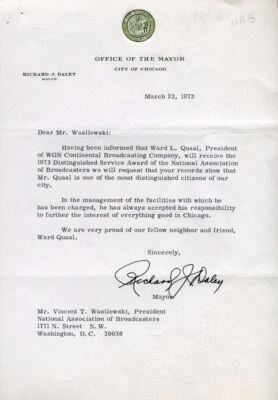 Original Signature Letter Chicago Mayor Richard J. Daley March 23, 1 | eBay