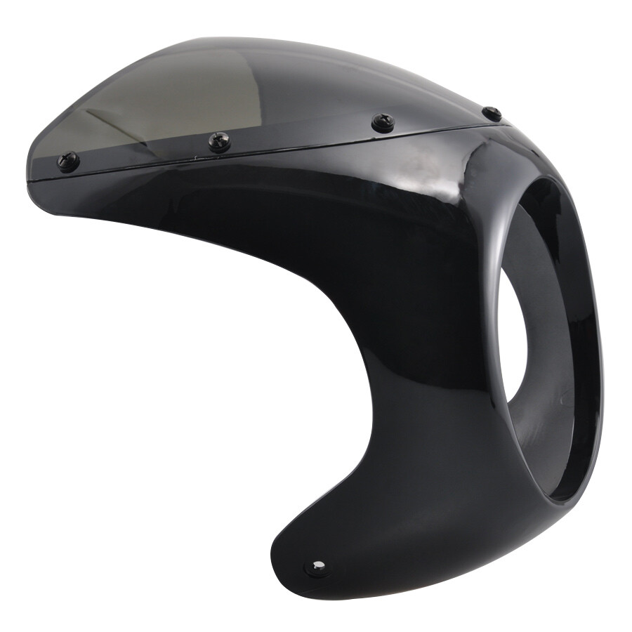 Universal 7" Round Headlight Fairing Windshield Screen Cover Fit For ...