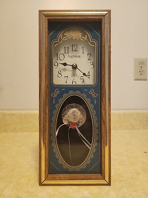 Vintage Ingraham Quartz Wall Clock - USA Made - Framed Wooden Box W ...