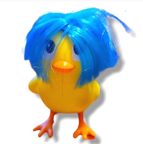 #AB Chicks with Wigs Jakks Pacific Blue Hair Yellow Body Figure Toy | eBay