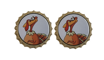 Beer Bottle Caps - Thanksgiving Turkey Autumn Fall - 1 Pair | eBay