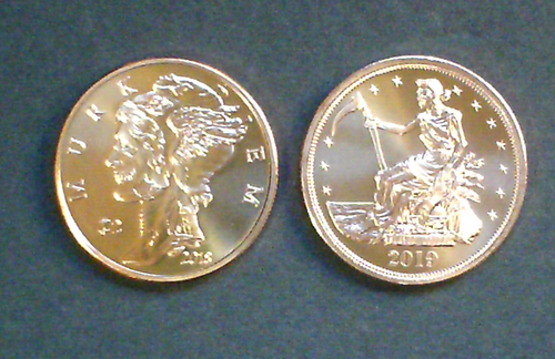 ZOMBIE BUCKS ( 2 - 1oz .999 pure copper coins ) Zombieized Uncirculated ...