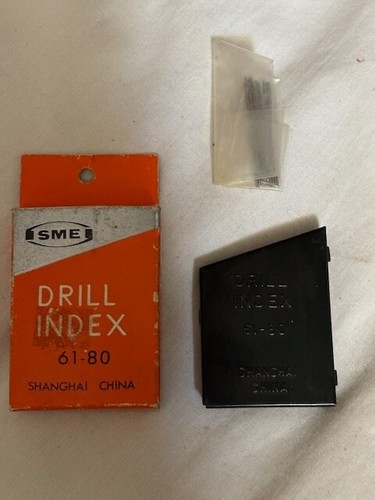 SME Carbon Mini Twist Drill Bit Set Bits Sizes #61 to #80 with case ...