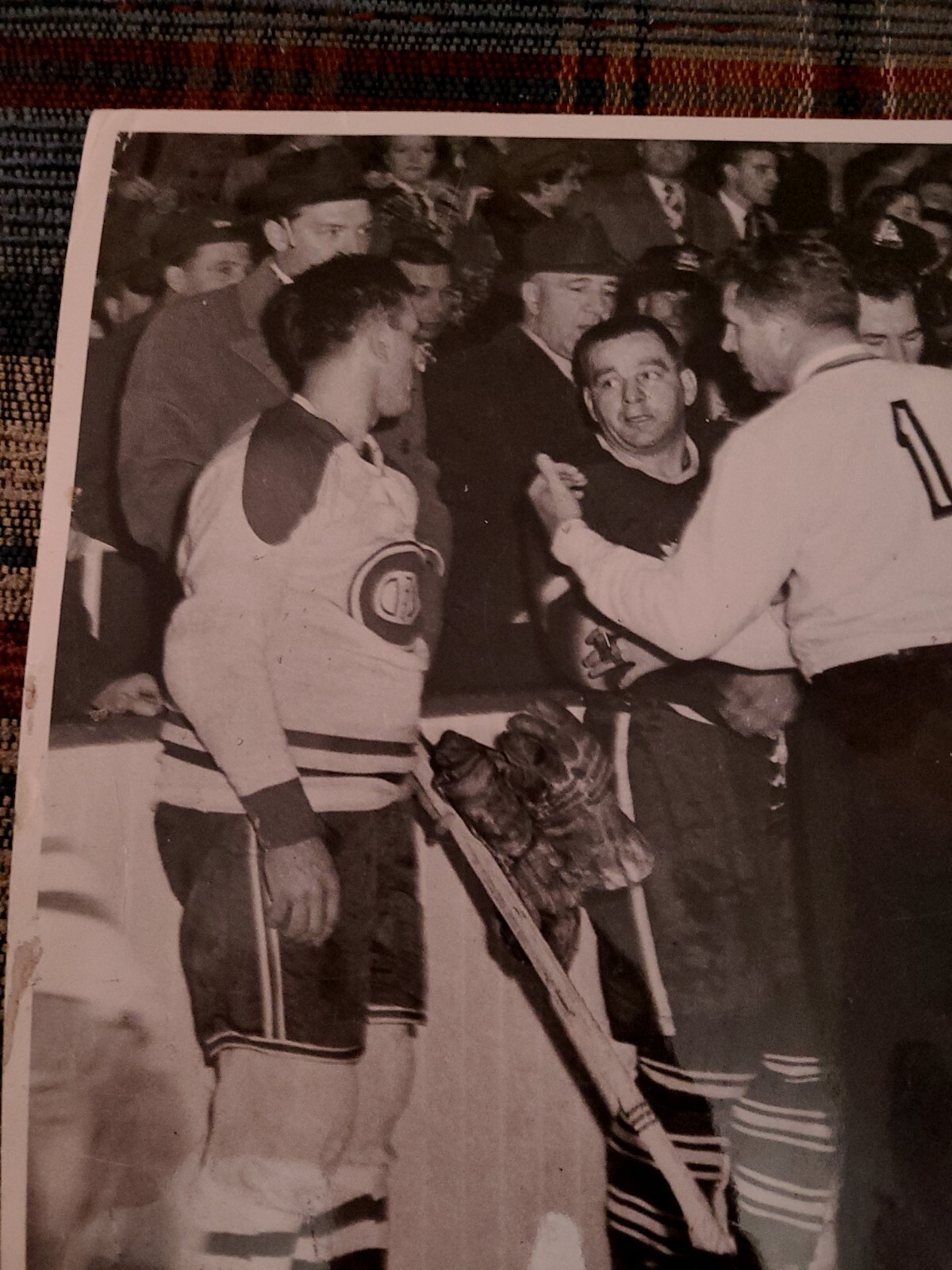 1950 MAURICE RICHARD NHL HOCKEY PHOTO BILL JUZDA FIGHT TYPE 1 ROCKET ...