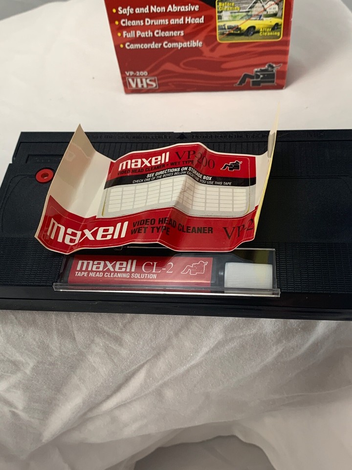 Maxell VP-200 VCR Head Cleaner Wet Type Empty Solution Bottle | eBay