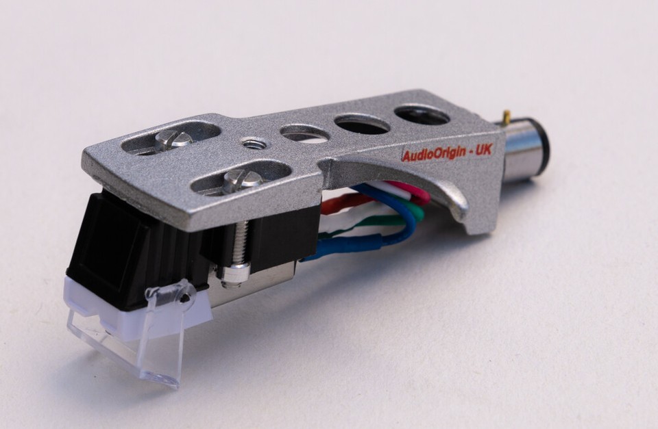 Silver headshell, stylus, cartridge fits JVC L A55, QL A5, L F66, QL8 ...