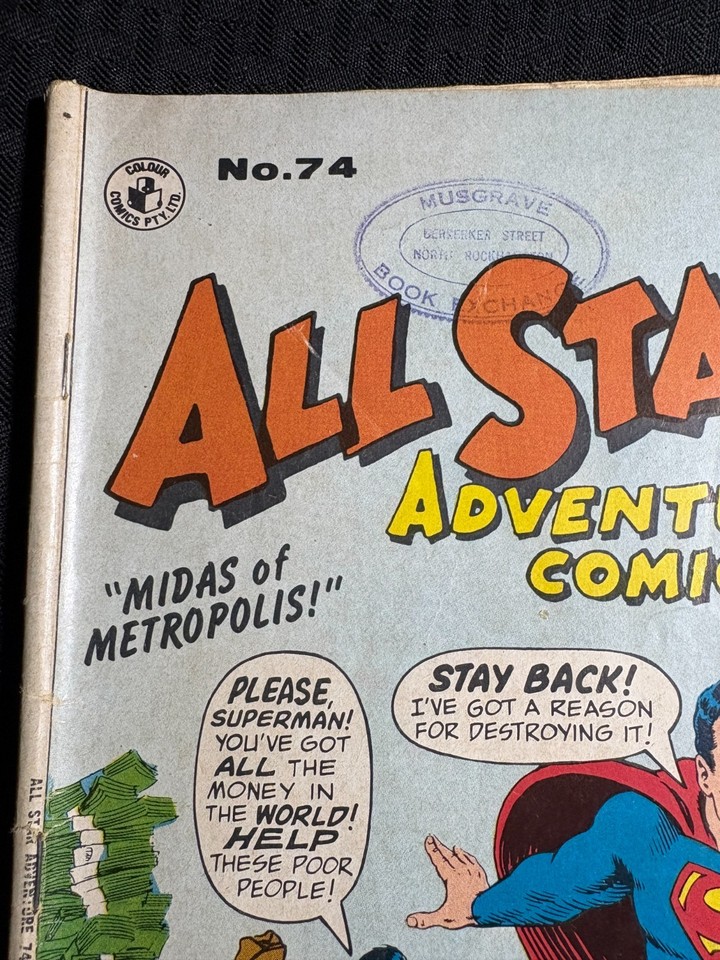 Vintage ALL STAR ADVENTURE COMIC Colour Comics #74 GD 2.0 Superman ...
