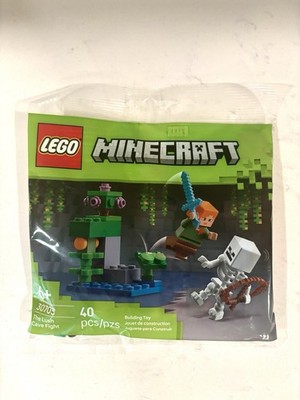 LEGO Minecraft The Lush Cave Fight Building Set Alex & Skeleton | eBay