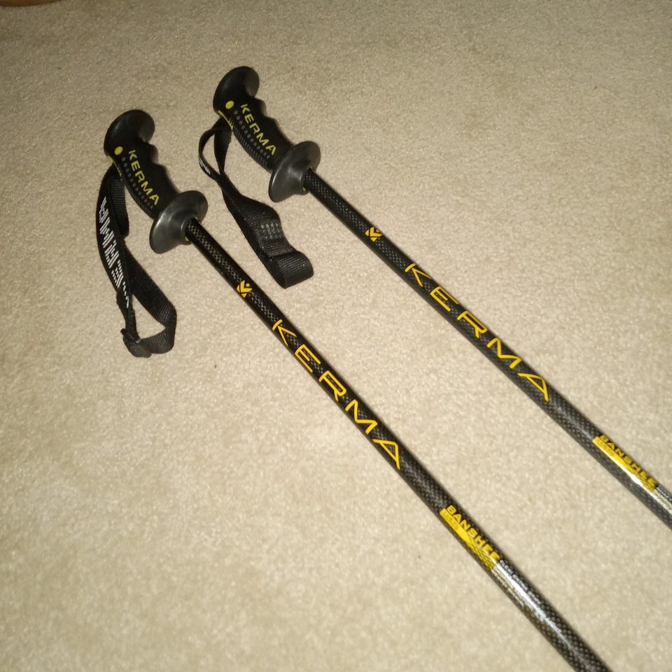 KERMA Banshee Ultra Light Graphite Downhill Ski Poles 46" Extra Stiff ...
