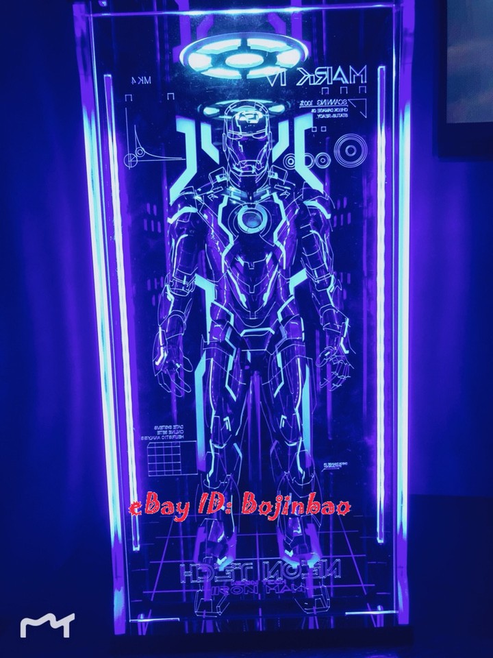 Tron Legacy MK4 Hangar LED Light 1/6 Scale Iron Man Display Box Show ...