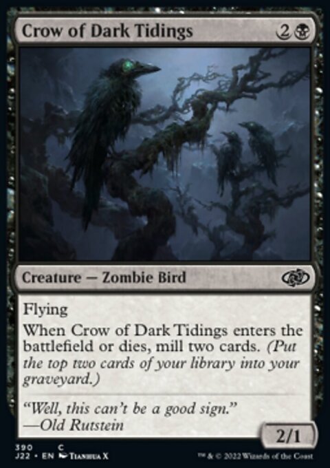 MTG Magic the Gathering Crow of Dark Tidings (390/835) Jumpstart 2022 ...