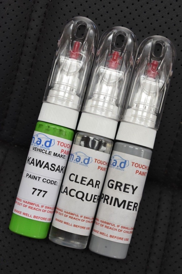 KAWASAKI 777 PAINT TOUCH UP PEN LIME GREEN MOTORBIKE BIKE ZX9R ZX6R ...