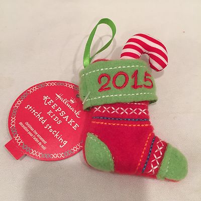 2015 Hallmark Keepsake Kids Stitched Stocking - Felt Ornament - NWT | eBay