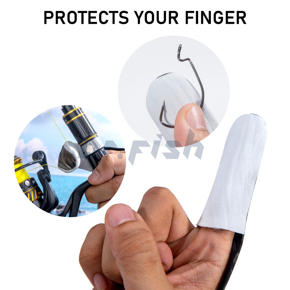 2pcs Fishing Gloves Surf Casting Finger Stall Protector Anti-Slip ...