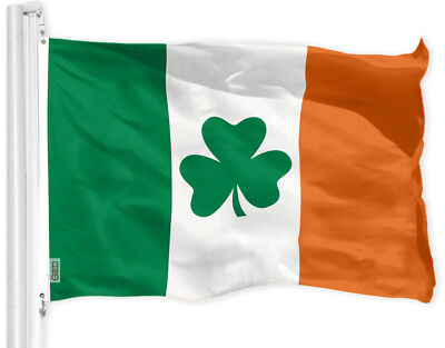 G128 Ireland Irish Shamrock Flag 4x6 Ft LiteWeave Pro Printed 150D ...