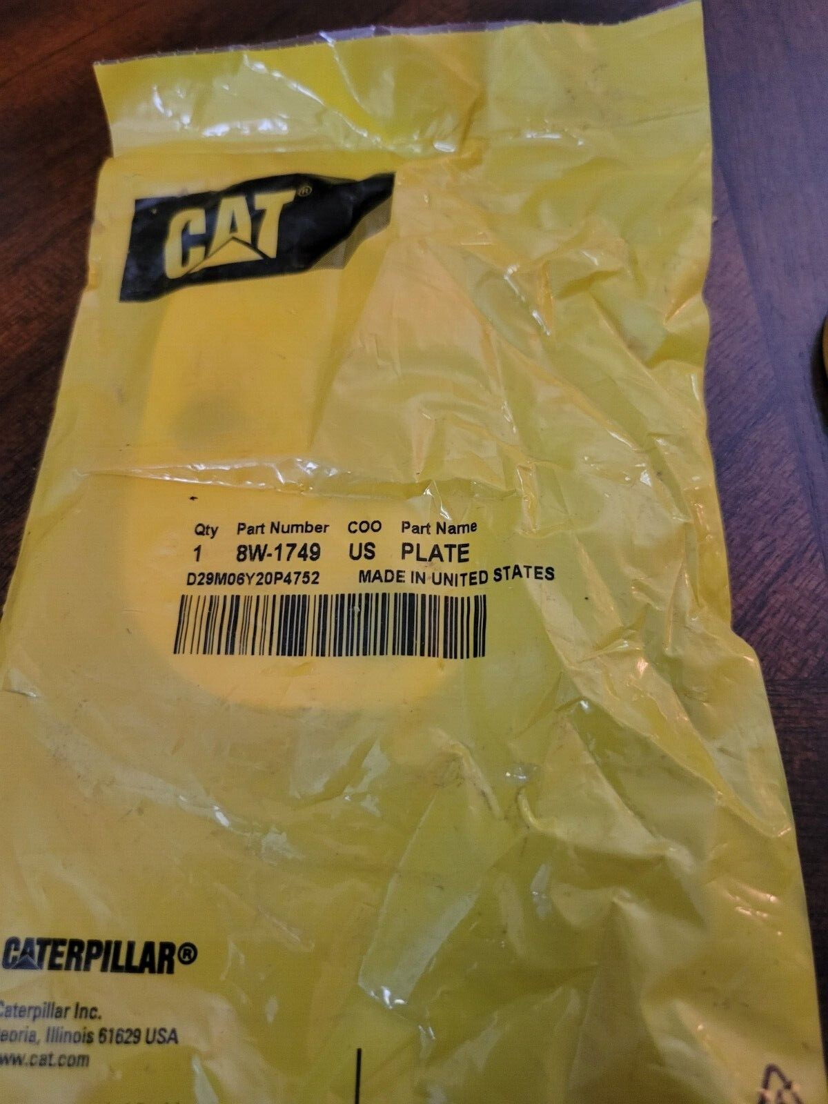 CAT Plate #8W-1749 | eBay