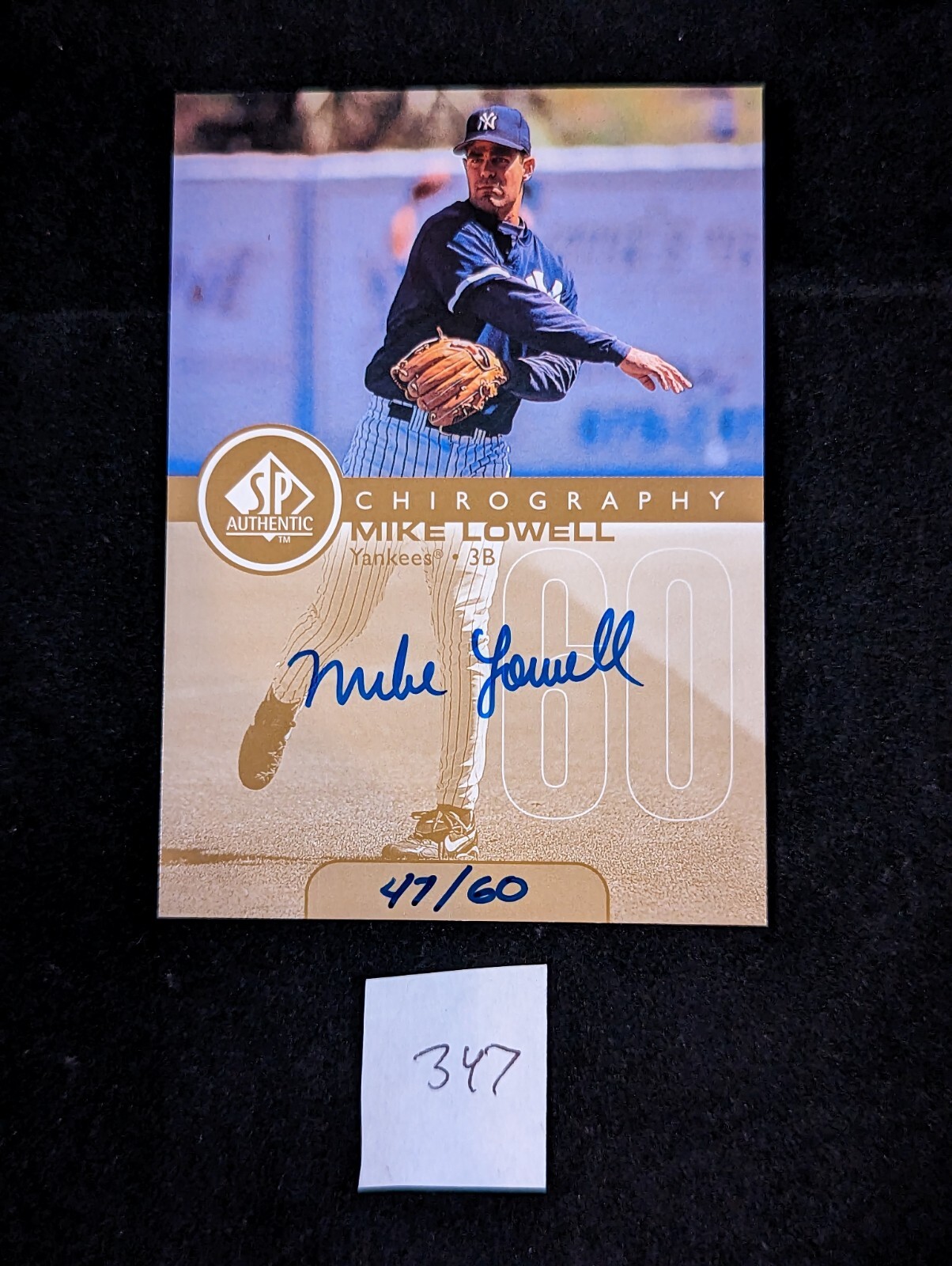 1999 Upper Deck SP Authentic Mike Lowell #ML GOLD Chirography AUTOGRAPH ...