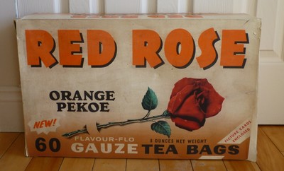 Original 1960's Canadian Red Rose Tea Large Store Display Box | eBay