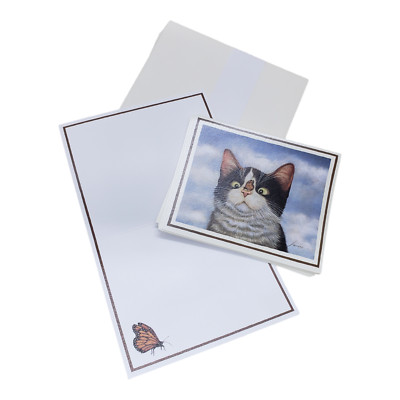 Lang American Cat Note Cards Hugo Hege by Lowell Herrero Butterfly ...