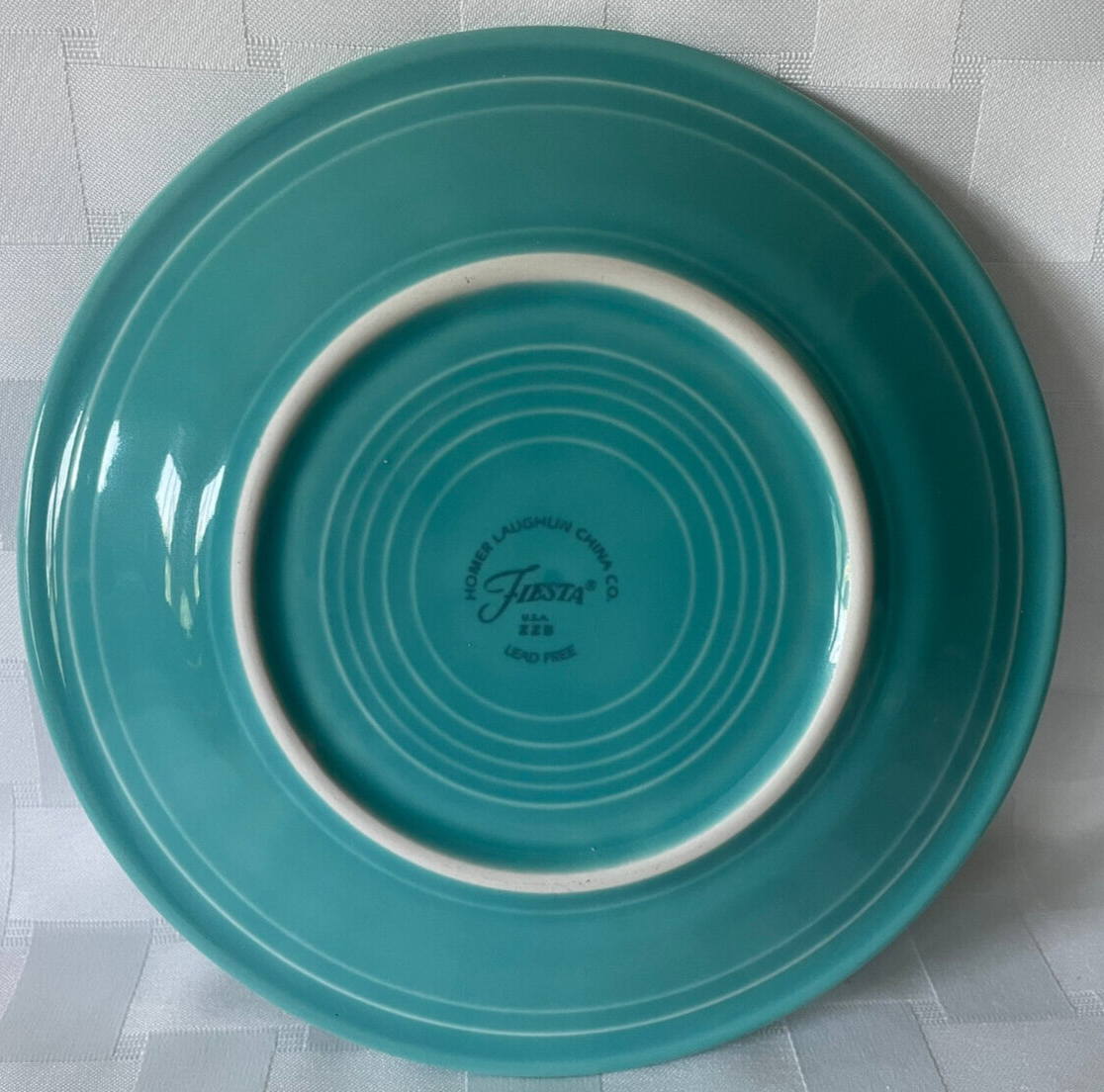 Fiesta TURQUOISE Blue Classic Rim 7.25" Place Setting Salad Plate ...