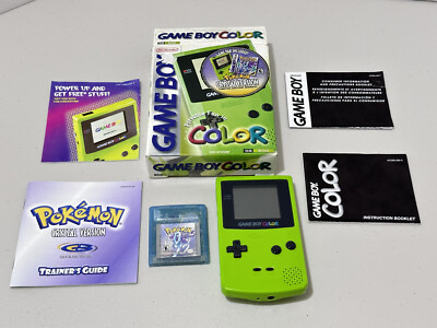 Pokemon Crystal Limited Edition Nintendo Kiwi Gameboy Color Bundle ...
