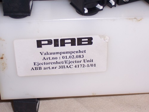 ABB 3HAC 4172-101 Vacuum unit PIAB M100 USED M100 01.02.062 01.02.083 ...