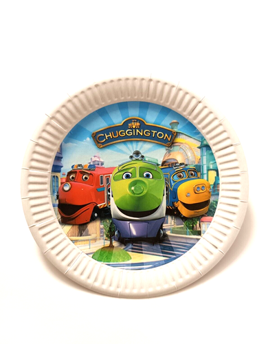Chuggington Party Birthday Banner Plate Cup Party Cupcake Toppers Swirl ...