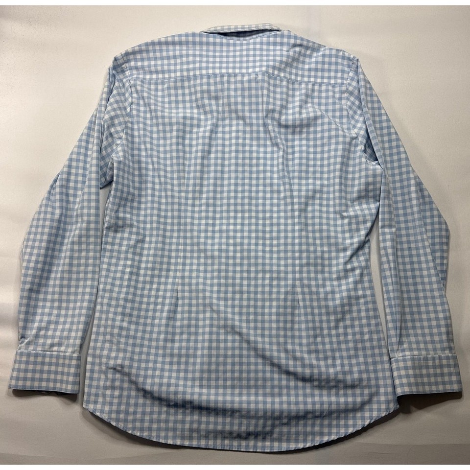 Mizzen+Main Leeward Men's Long Sleeve Blue Check Button Up Dress Shirt ...